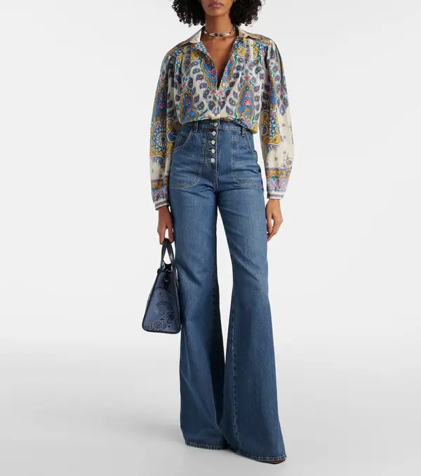 Etro Paisley Cotton And Silk Shirt