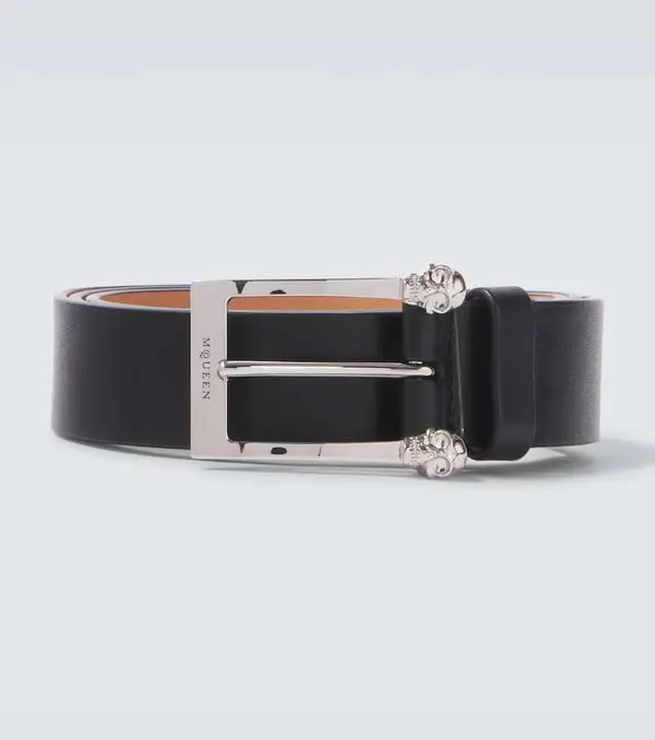 Alexander McQueen Leather Belt - Black