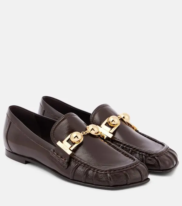 Chloé Miles Embellished Leather Loafers