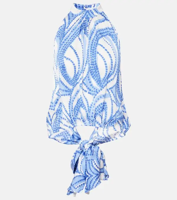 Poupette St Barth Clea Printed Top - Blue