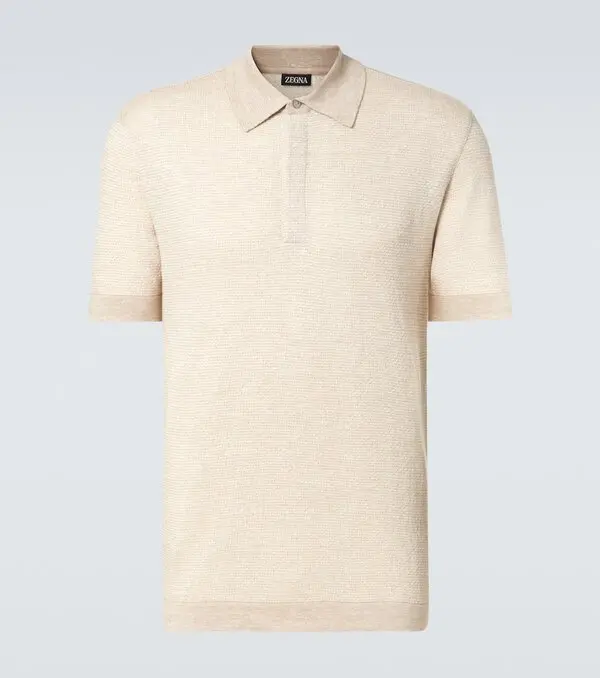 Zegna Cotton, Linen, And Silk Polo Shirt