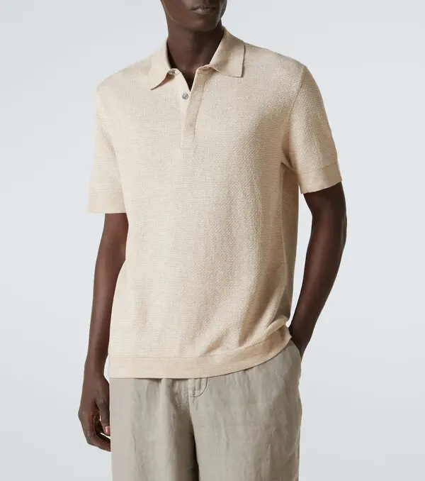 Zegna Cotton, Linen, And Silk Polo Shirt
