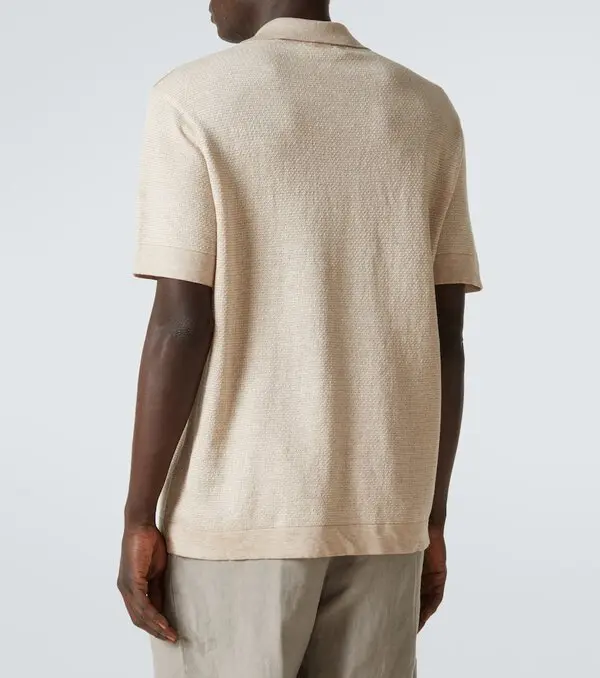 Zegna Cotton, Linen, And Silk Polo Shirt