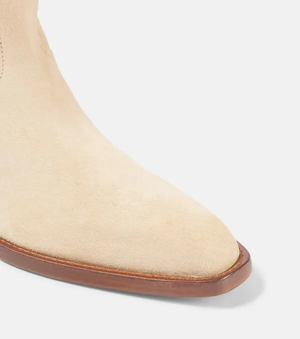 Paris Texas Helena 35 Suede Cowboy Boots - Beige