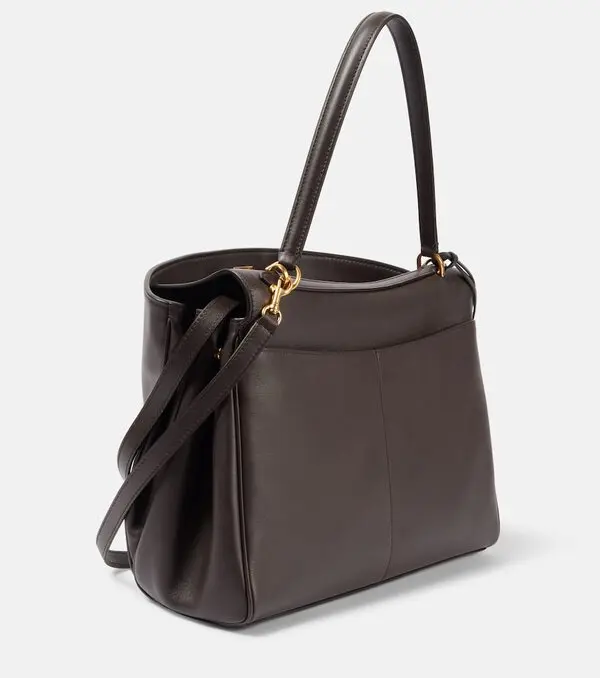 Balenciaga Rodeo Medium Leather Tote Bag - Brown