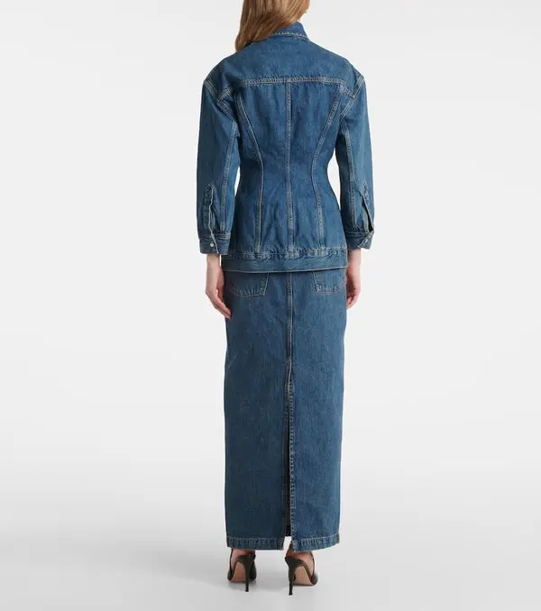 Wardrobe.NYC Denim Trucker Jacket - Blue