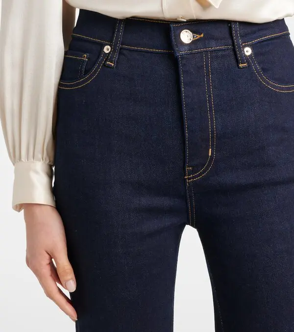 FRAME Le Sleek High-rise Straight Jeans - Blue