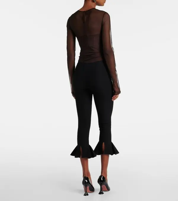 NENSI DOJAKA Cropped Flared Capri Pants