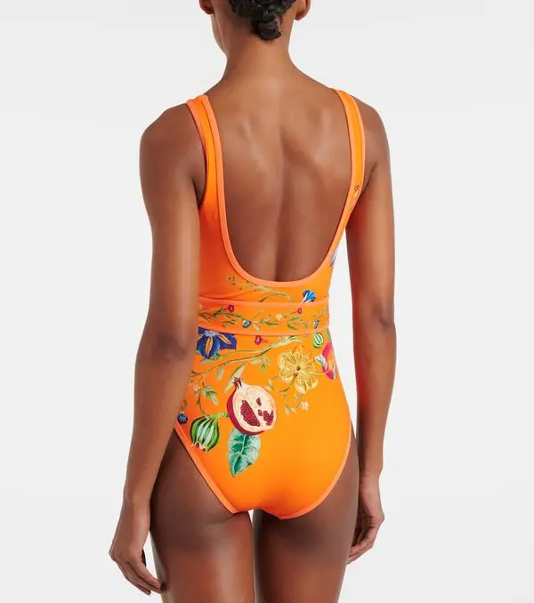 ALEMAIS Flores Printed Belted Swimsuit