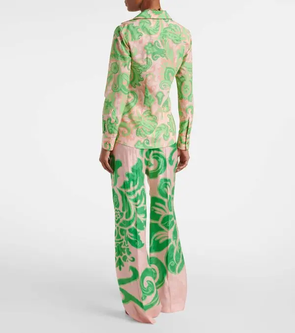 Etro Printed Cotton And Silk Shirt