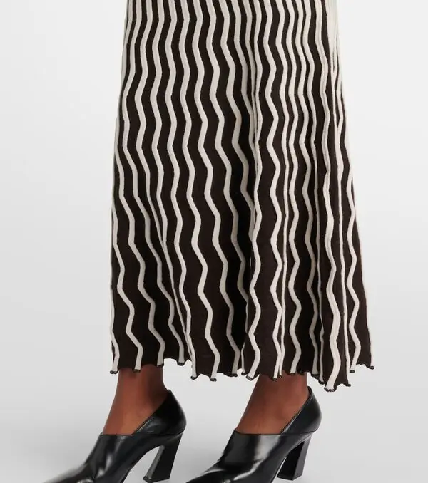 Bottega Veneta Striped Wool Polo Dress
