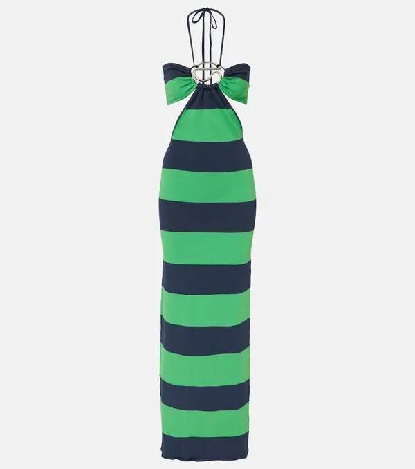 Coperni Cutout Striped Maxi Dress - Multicoloured