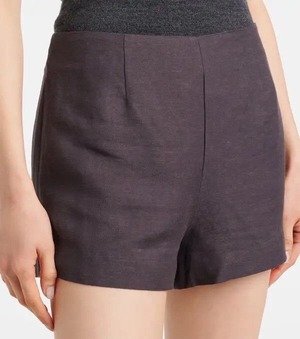 Faithfull The Brand Noto Mid-rise Shorts - Grey