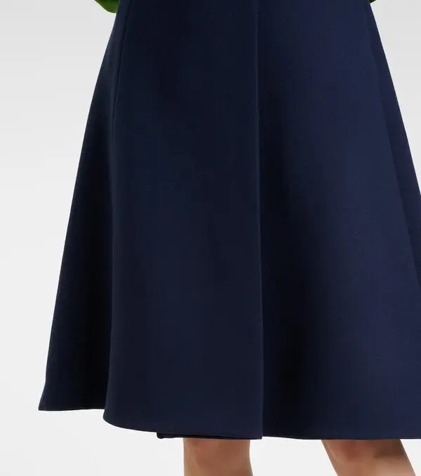 Valentino Garavani Virgin Wool Crepe Midi Skirt
