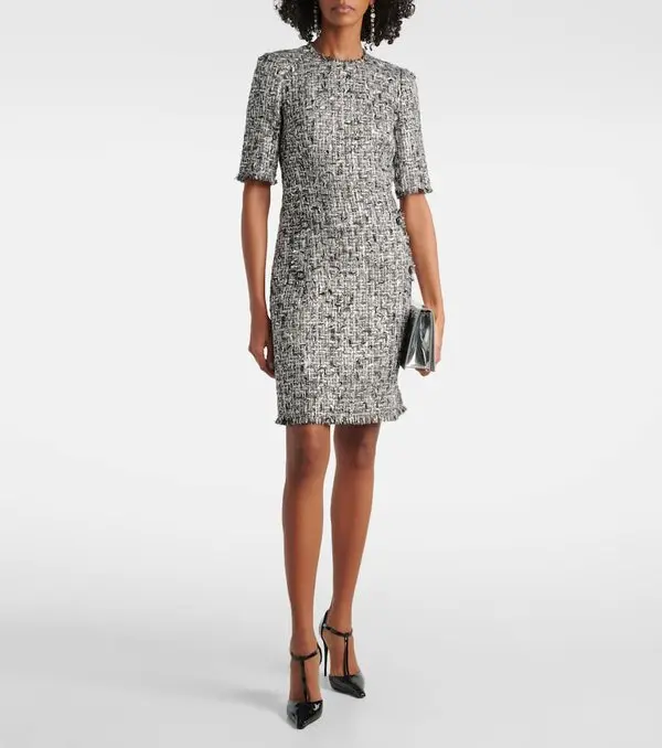 Dolce & Gabbana Dg Tweed Lame Minidress