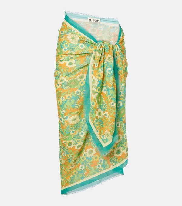 ALEMAIS Jeff Printed Cotton Beach Cover-up - Multicoloured
