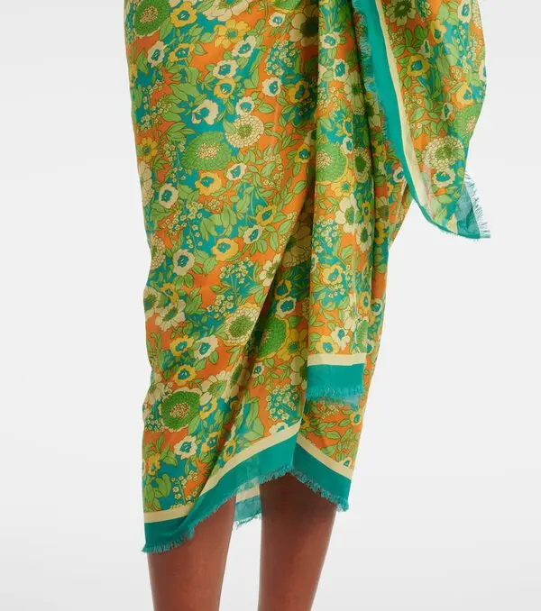 ALEMAIS Jeff Printed Cotton Beach Cover-up