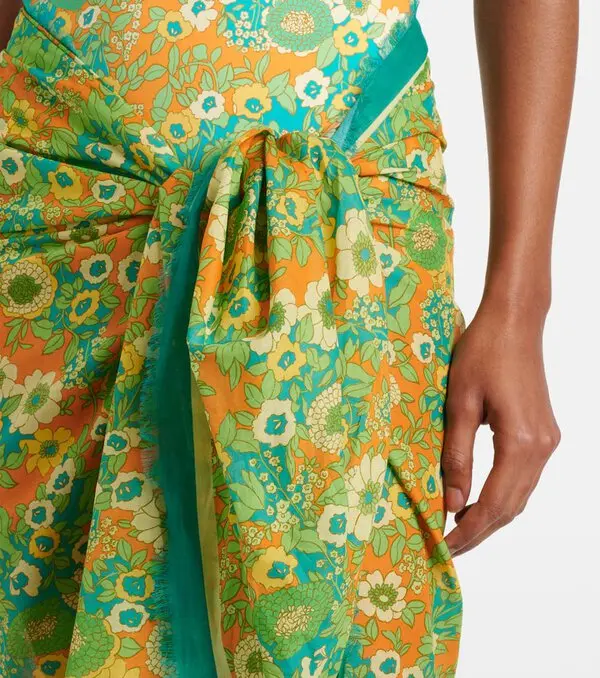 ALEMAIS Jeff Printed Cotton Beach Cover-up