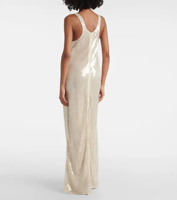 Stella McCartney Sheer Sequined Maxi Dress
