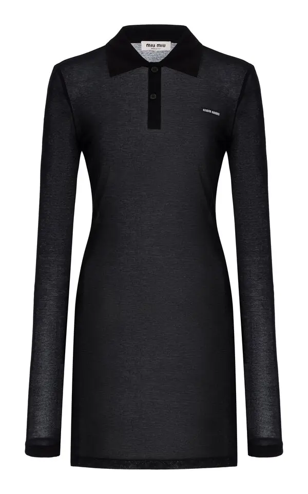 Miu Miu Cotton Mini Dress - Black