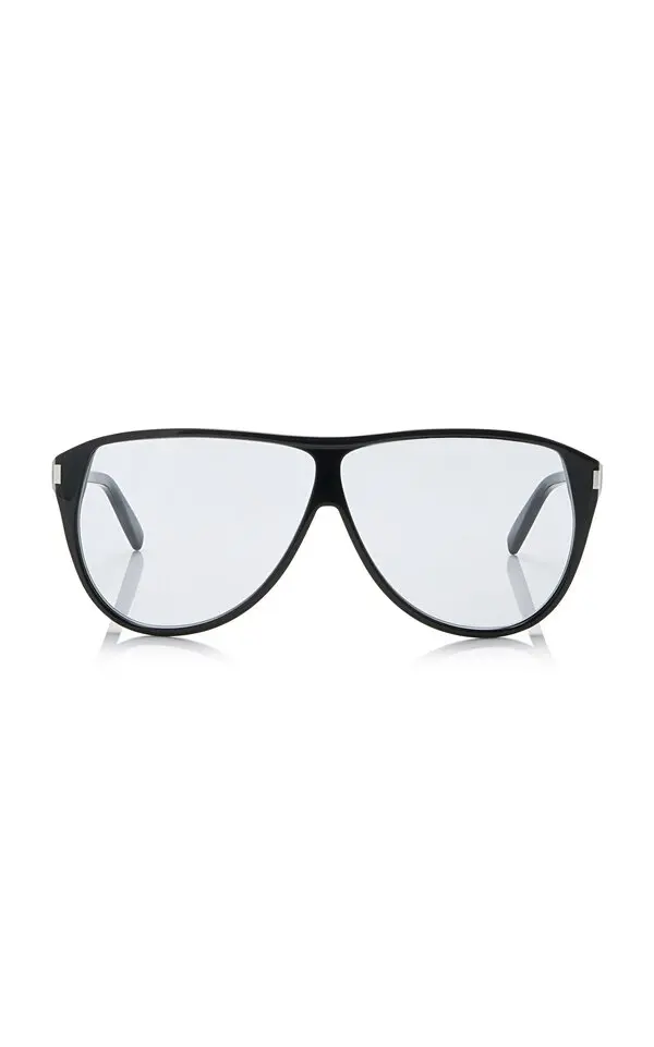 Saint Laurent Gasper Round-frame Acetate Glasses - Black