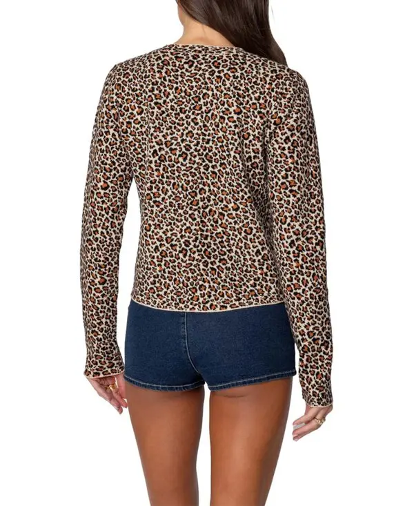 EDIKTED Printed Knit Cardigan