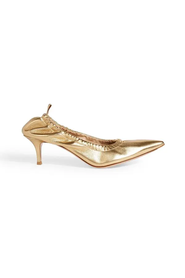 GIANVITO ROSSI Alina 55 Metallic Leather Pumps