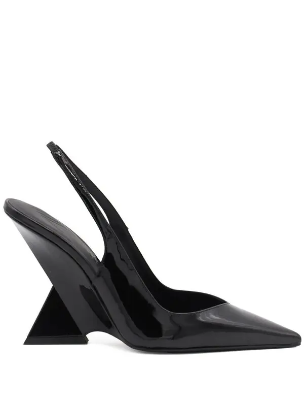 Attico 105mm Cheope Leather Pumps - Black