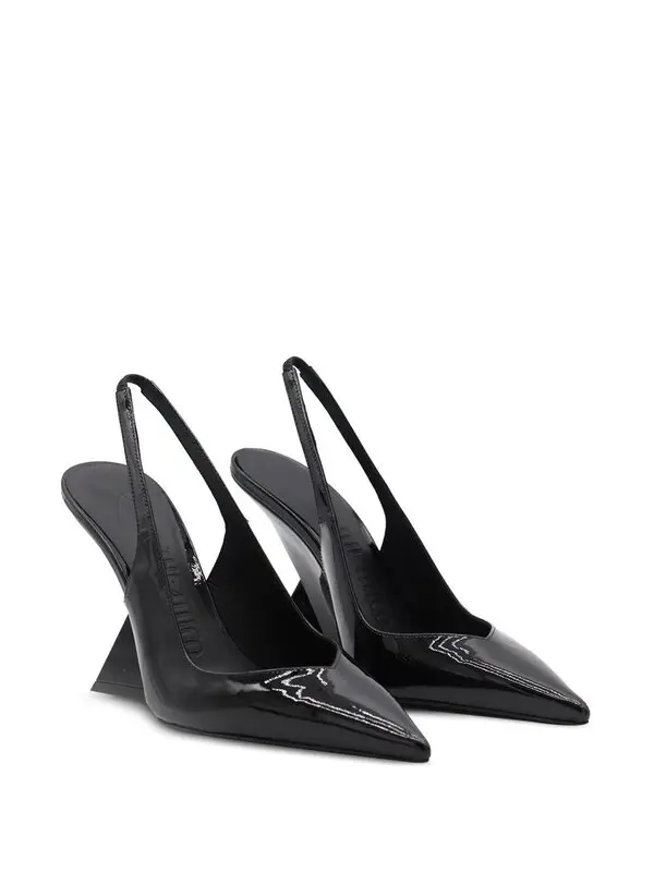 Attico 105mm Cheope Leather Pumps - Black