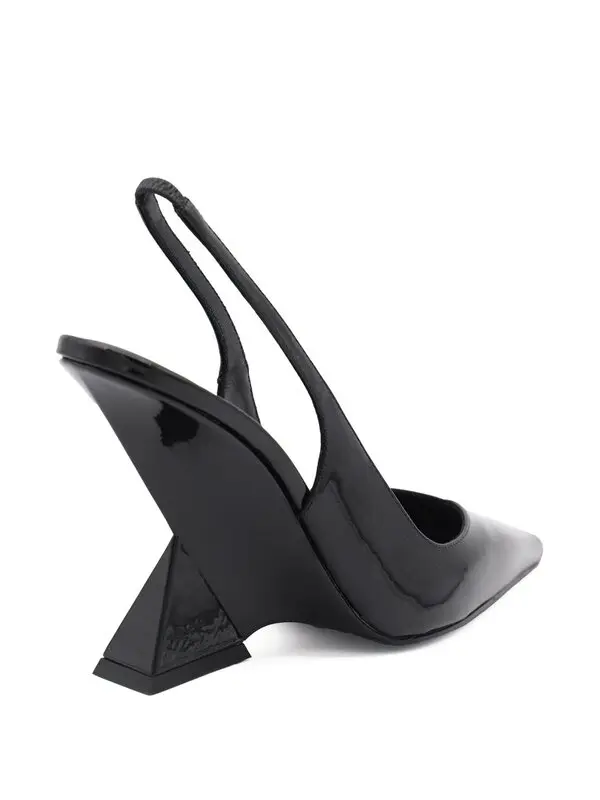 Attico 105mm Cheope Leather Pumps - Black