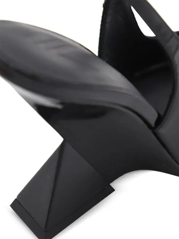 Attico 105mm Cheope Leather Pumps - Black