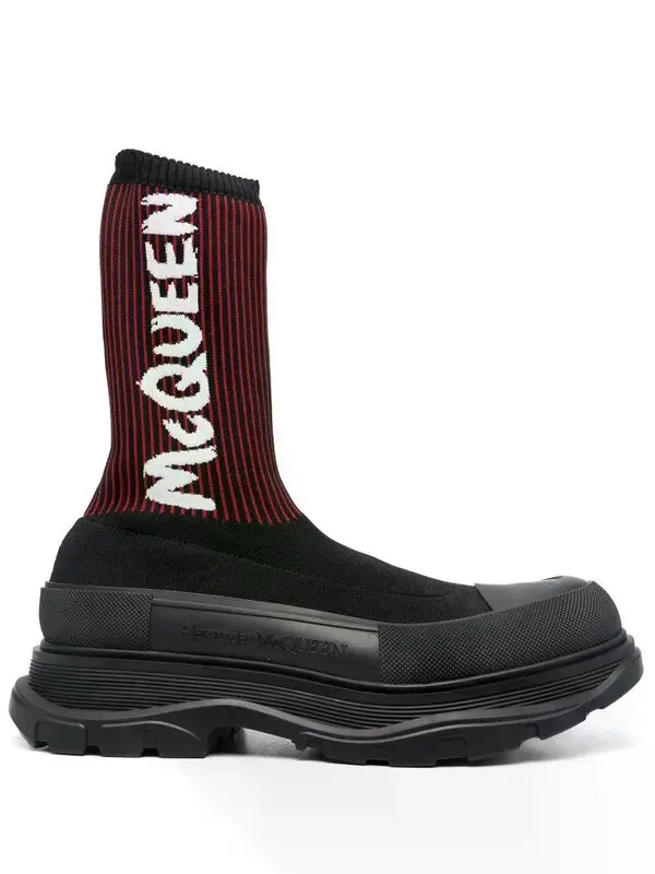 Alexander McQueen Tread Slick Sock Boot - Black