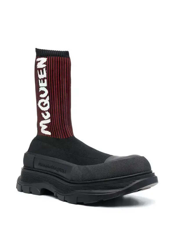 Alexander McQueen Tread Slick Sock Boot - Black