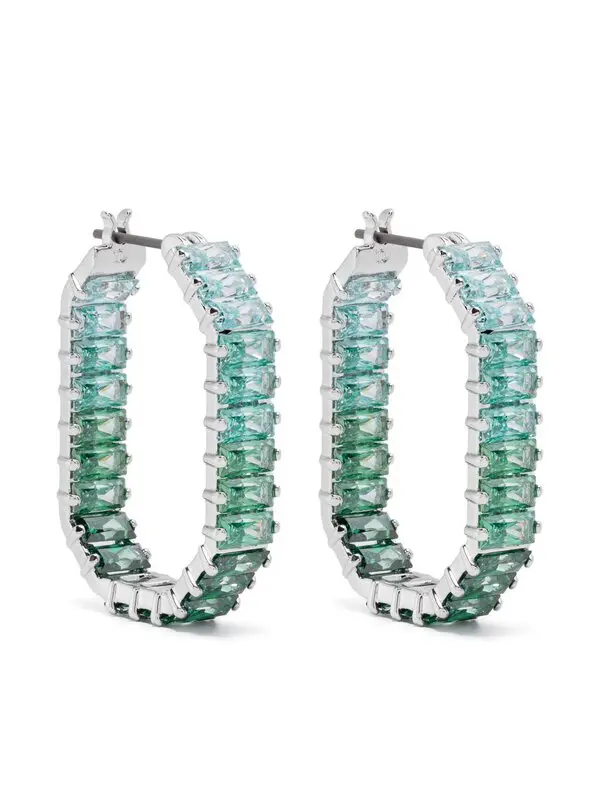 SWAROVSKI Matrix Hoop Earrings - Green