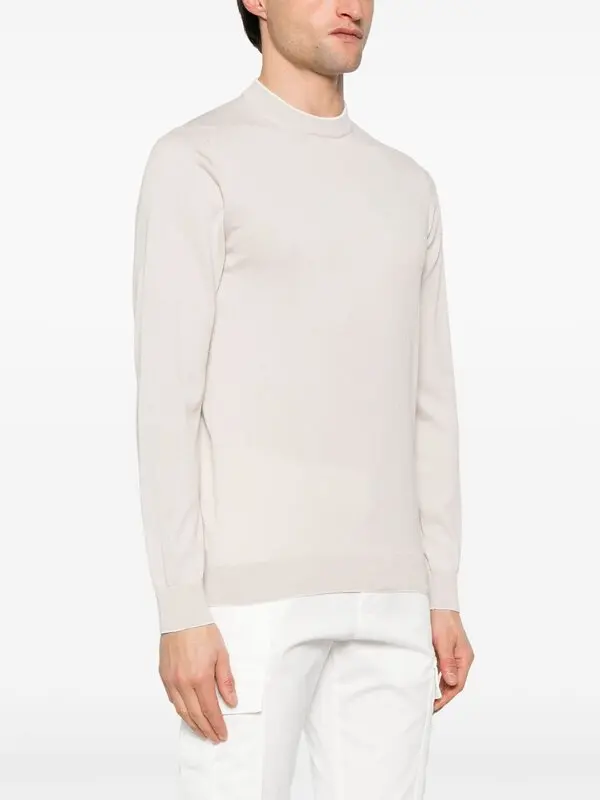 Eleventy Cotton Sweater - Neutrals