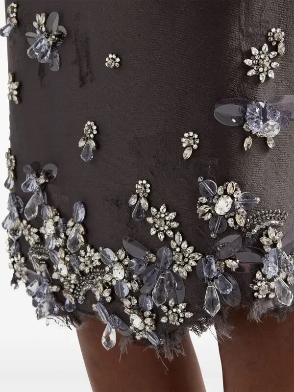 Prada Embroidered Midi Skirt