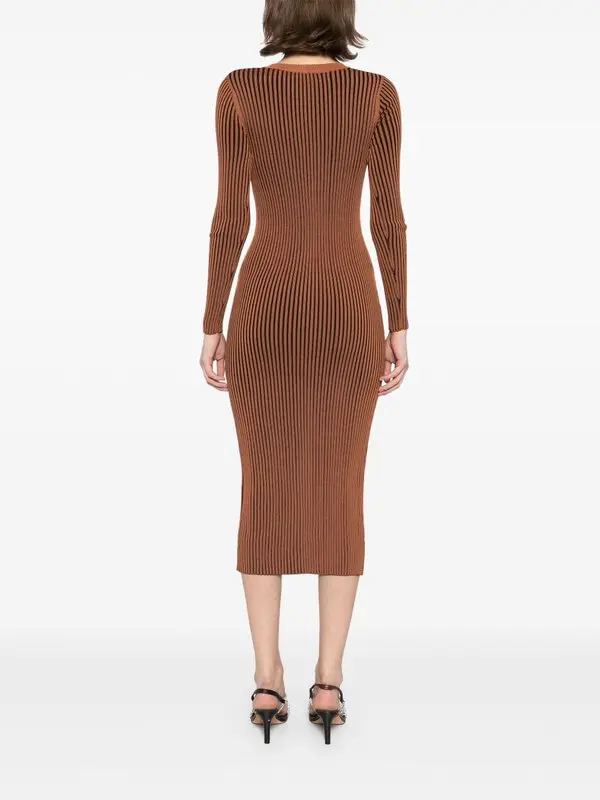Staud Shoko Knitted Dress - Brown