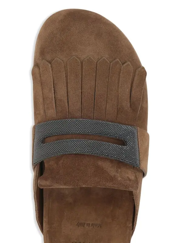 Brunello Cucinelli Monili-embellished Loafer Mules
