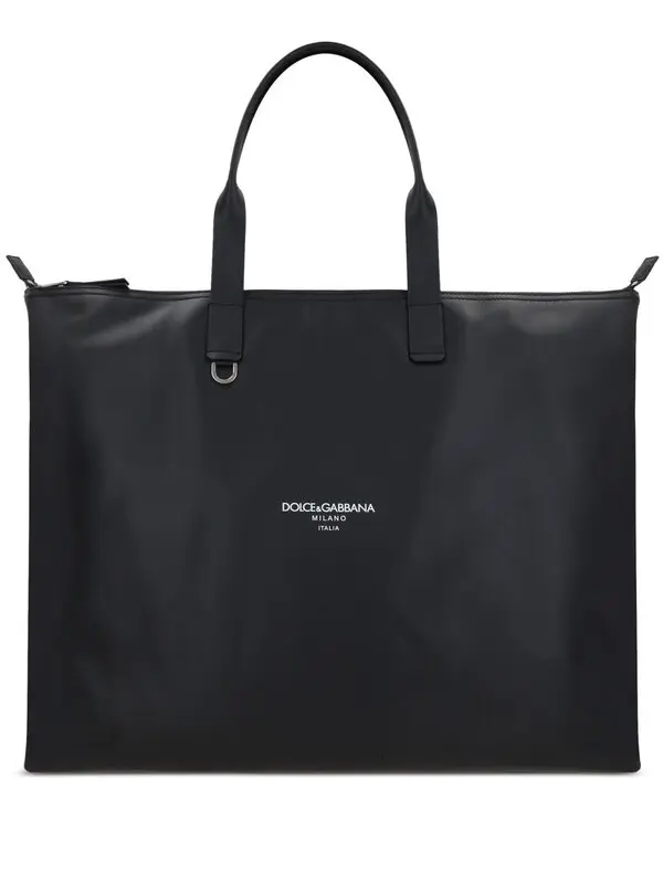 Dolce & Gabbana Large Leather Tote - Black