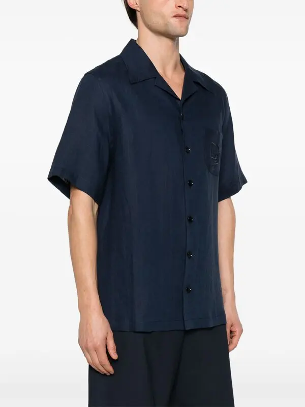 Dolce & Gabbana Logo-embroidered Shirt - Blue
