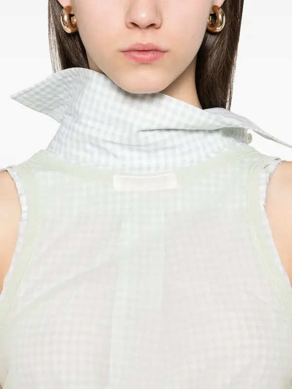 MAISON MARGIELA Check-pattern Sleeveless Shirt
