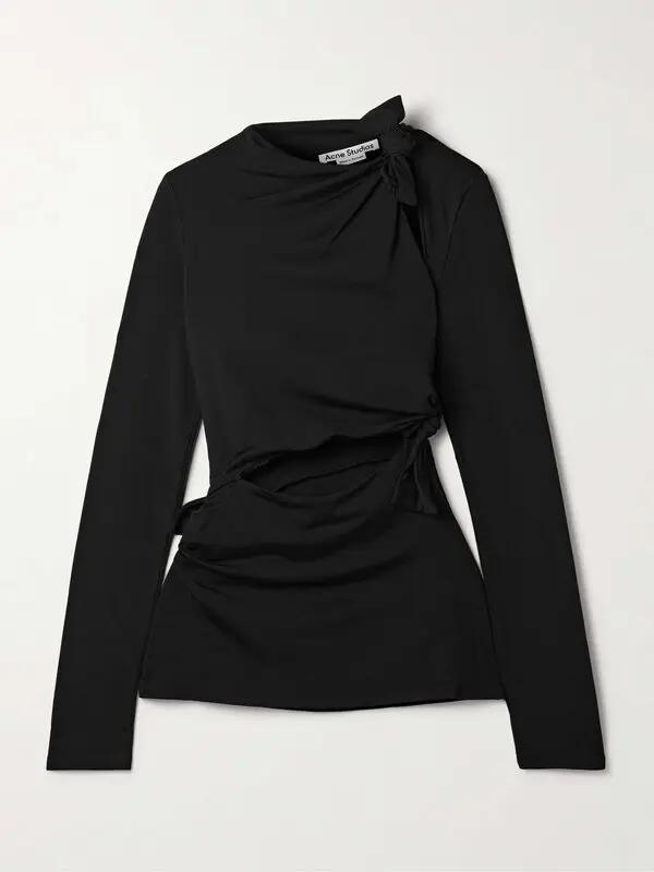Acne Studios Cutout Knotted Ruched Top