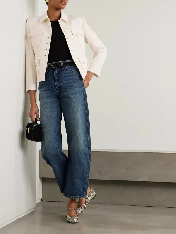 NILI LOTAN Jamison Wool-twill Jacket - Neutrals