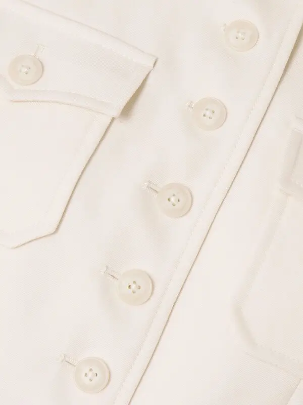 NILI LOTAN Jamison Wool-twill Jacket - Neutrals