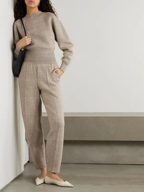 Loro Piana Linen And Cashmere-blend Tapered Pants - Neutrals