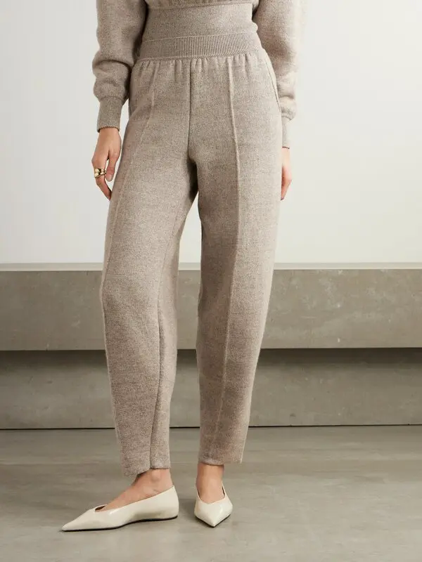 Loro Piana Linen And Cashmere-blend Tapered Pants - Neutrals