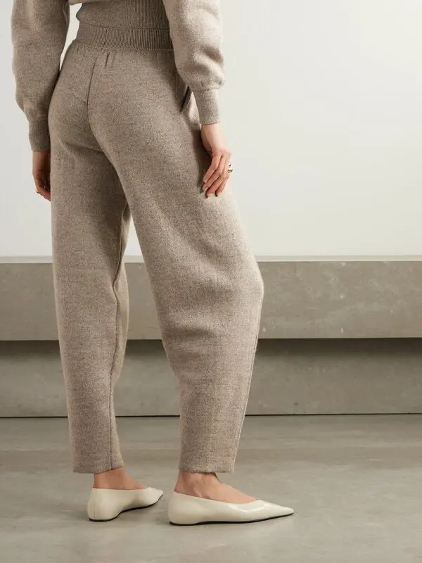 Loro Piana Linen And Cashmere-blend Tapered Pants - Neutrals
