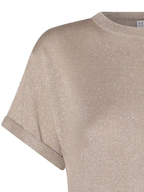 Brunello Cucinelli Glitter T-shirt - Neutrals