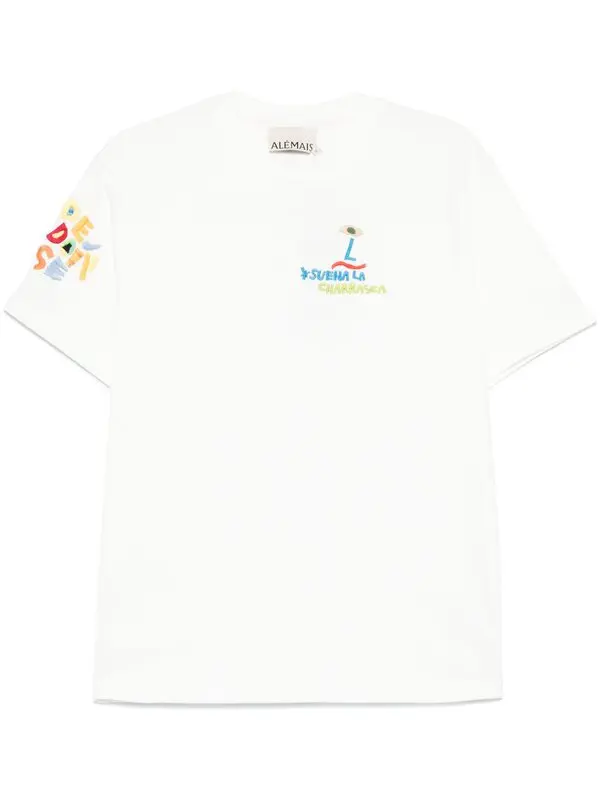 ALEMAIS Embroidered T-shirt - White