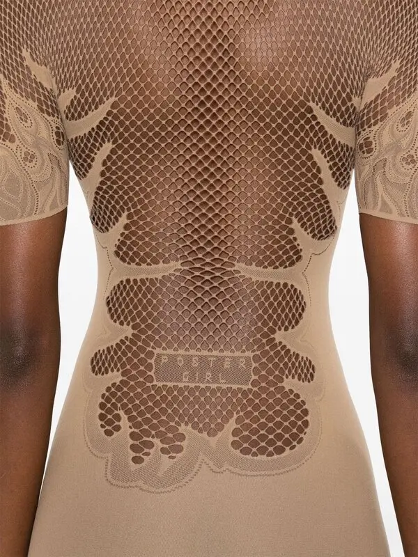organza brown dress Leon Silk Organza Mocca Dress 4